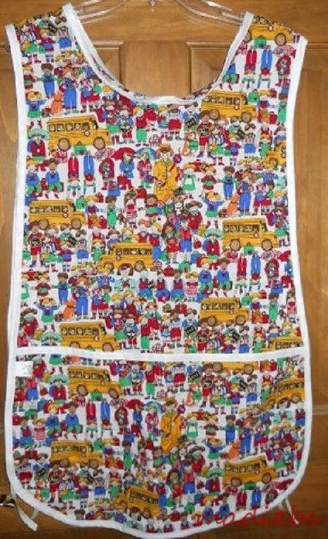MadieBs Back to School Bus and Children Cotton New Custom Smock Cobbler ...