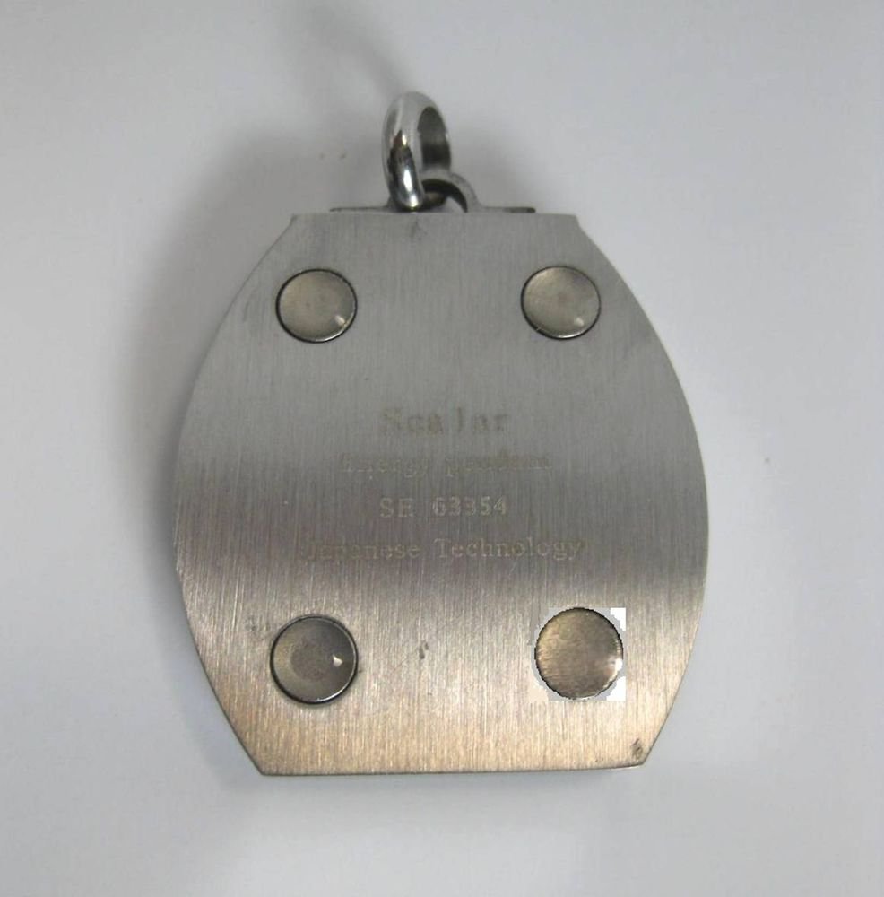 QP-10 Quantum Pendant Rectangular Cz Crystals in Round 316L Stainless Steel