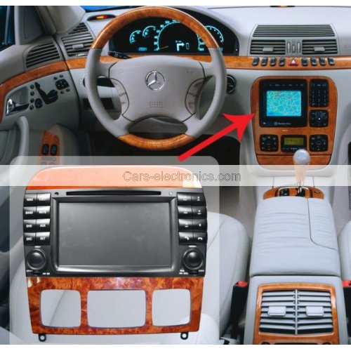 2 Din Benz W220 DVD Player S Class Benz W220 GPS Navigation Radio Bluetooth
