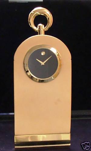 GENUINE MOVADO BRASS DESK CLOCK TGOOO146M