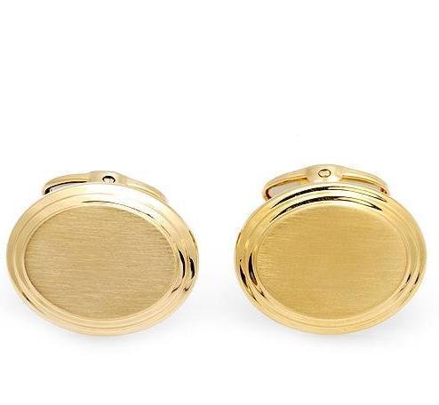 Dolan Bullock Oval 14 K Gold Cufflinks kcl000993 $850