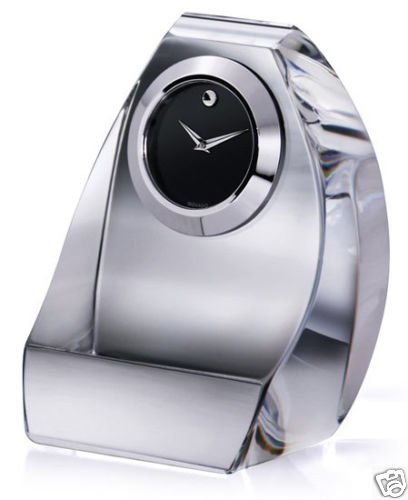 Movado Sloped Crystal Desk Clock TCL-136-M $150