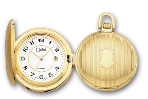 COLIBRI Pocket Watch GOLD PLATED DATE CHAIN