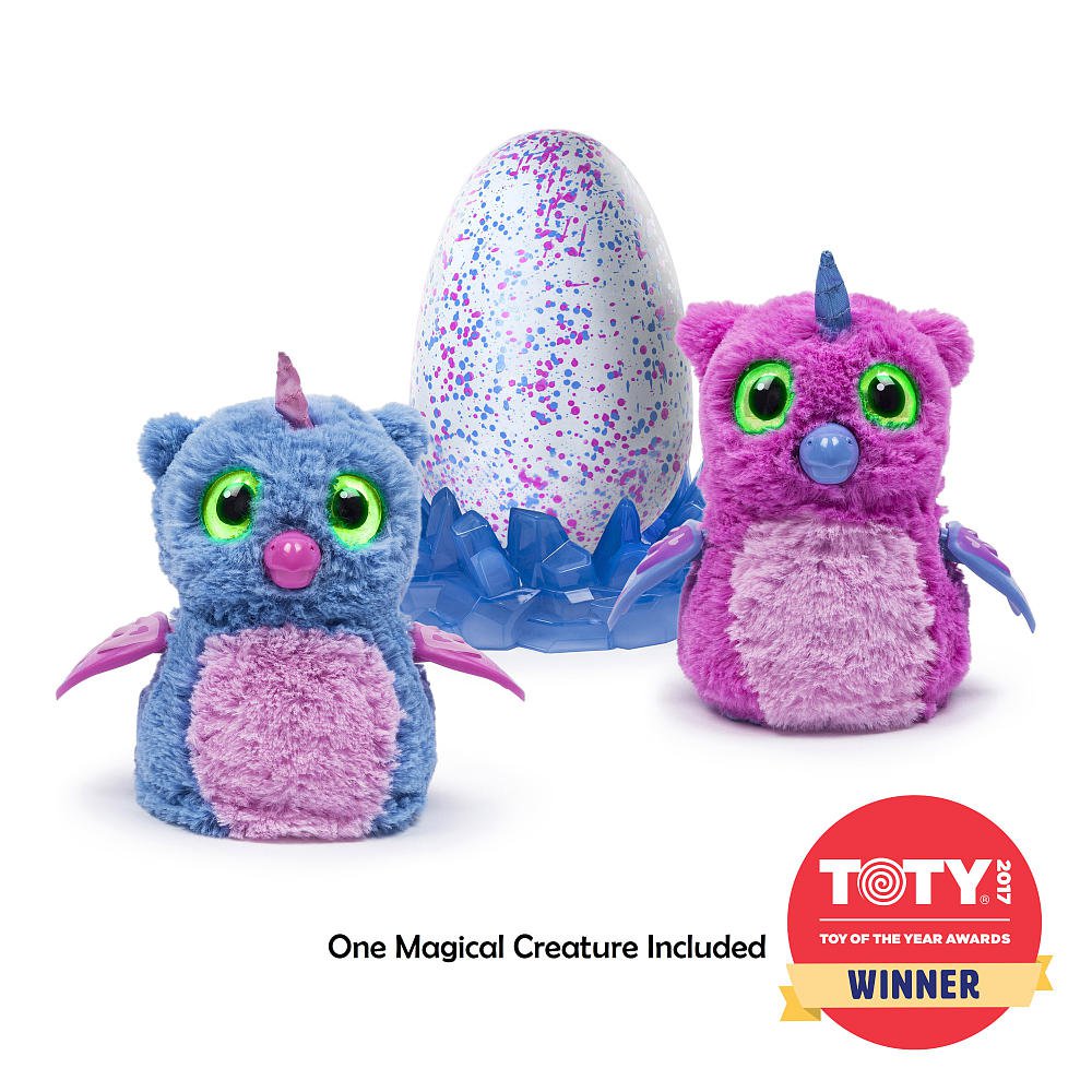 Hatchimals Owlicorn Pink/Blue Egg - One of Two Magical Creatures Inside