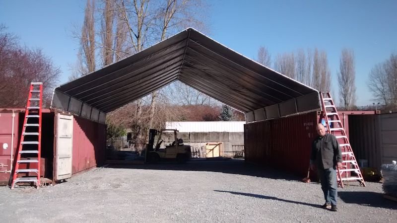 30' x 40' Cargo Shipping Container Cover - safe dry storage or covered ...