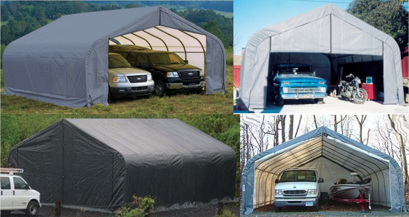 ***18x20x10H Weather-Shield Portable 2 Car Garage Shelter RV-Boat ...