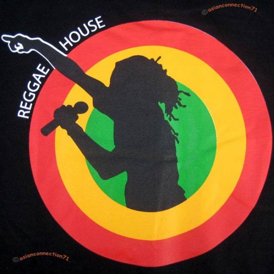 REGGAE HOUSE New Roots Rasta Irie Dub T-shirt M Black