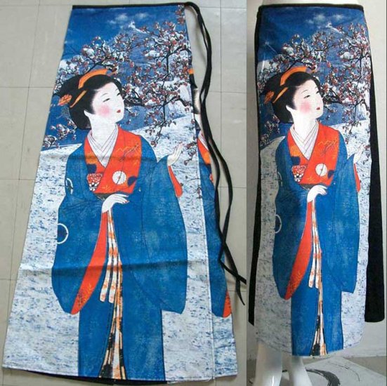 WINTER SNOW GEISHA New Japanese Ukiyoe Art Print TANK TOP L