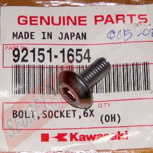 Kawasaki 92151-1654 Ninja OEM Fairing BOLT SOCKET 6 x 14 (6) Set of Six
