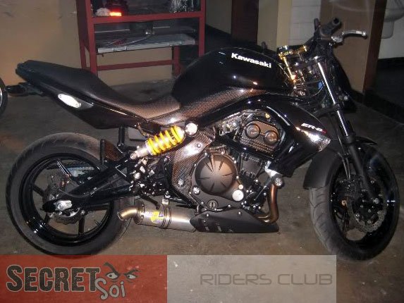 Kawasaki Ninja 650R ER6n RACE REARSETS + Pax Pegs BLACK 09 10 11 Rear Set