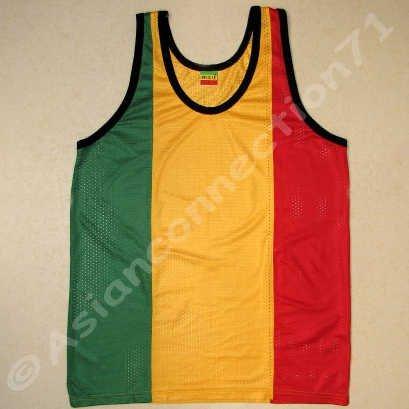 Roots Rasta Reggae Mesh TANK TOP Shirt Mens M Medium