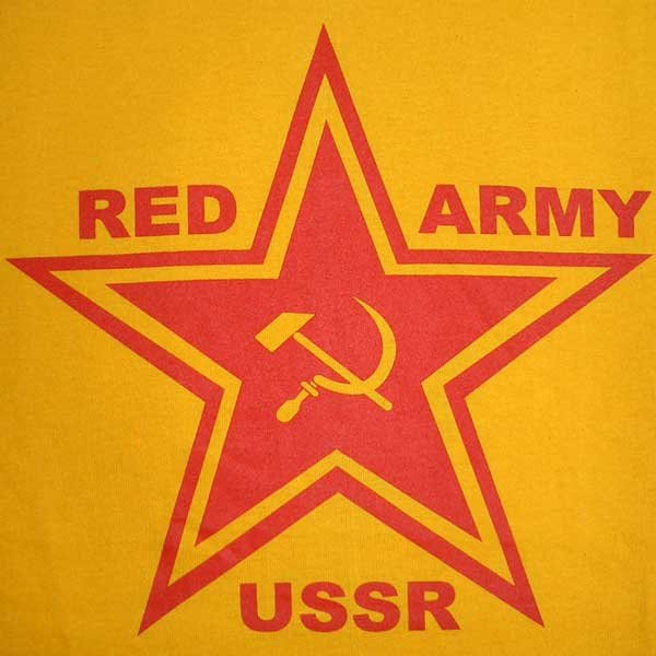 RED ARMY USSR Cool Soviet Retro T-shirt XL Yellow NWOT Clearance Sale ...