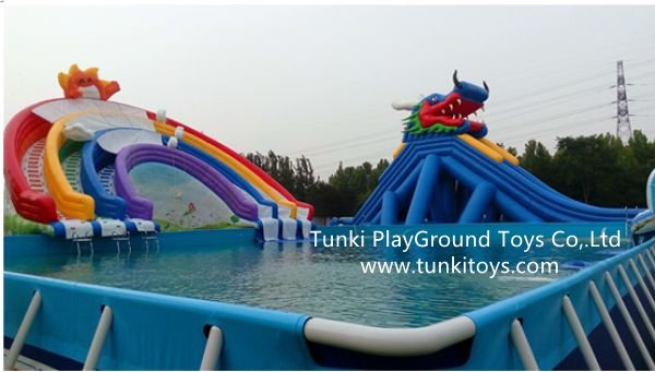 New style inflatable pool slide for kids / commercial inflatable slide