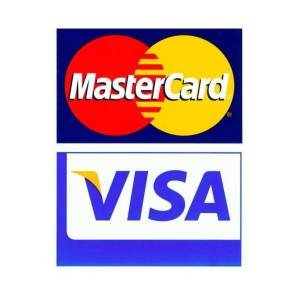 VISA Mastercard Decal 4 3/8" x 5 5/8" $3.99 each