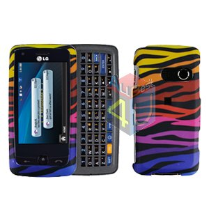 For LG Banter Touch UN510 Cover Hard Case C-Zebra