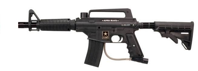 NEW TIPPMANN ARMY Alpha Black M16 PAINTBALL GUN PACKAGE