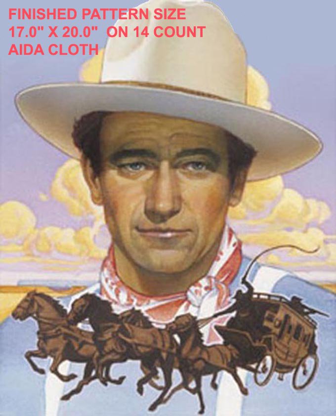 John Wayne StageCoach Cross Stitch Pattern***L@@K***