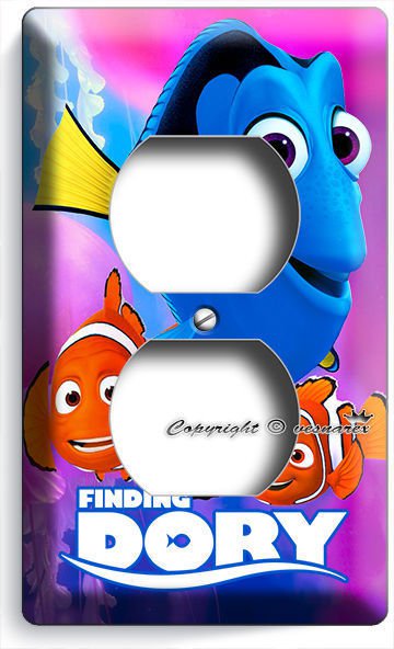 FINDING DORY PINK JELLYFISH NEMO DUPLEX OUTLET WALL PLATE GIRLS BOYS ...