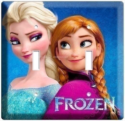 ELSA and ANNA DISNEY FROZEN SISTER LOVE DOUBLE LIGHT SWITCH WALL PLATE ...