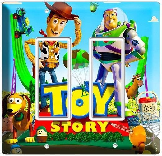 DISNEYS TOY STORY 3 WOODY BUZZ LIGHTYEAR DOUBLE GFI LIGHT SWITCH PLATE ...
