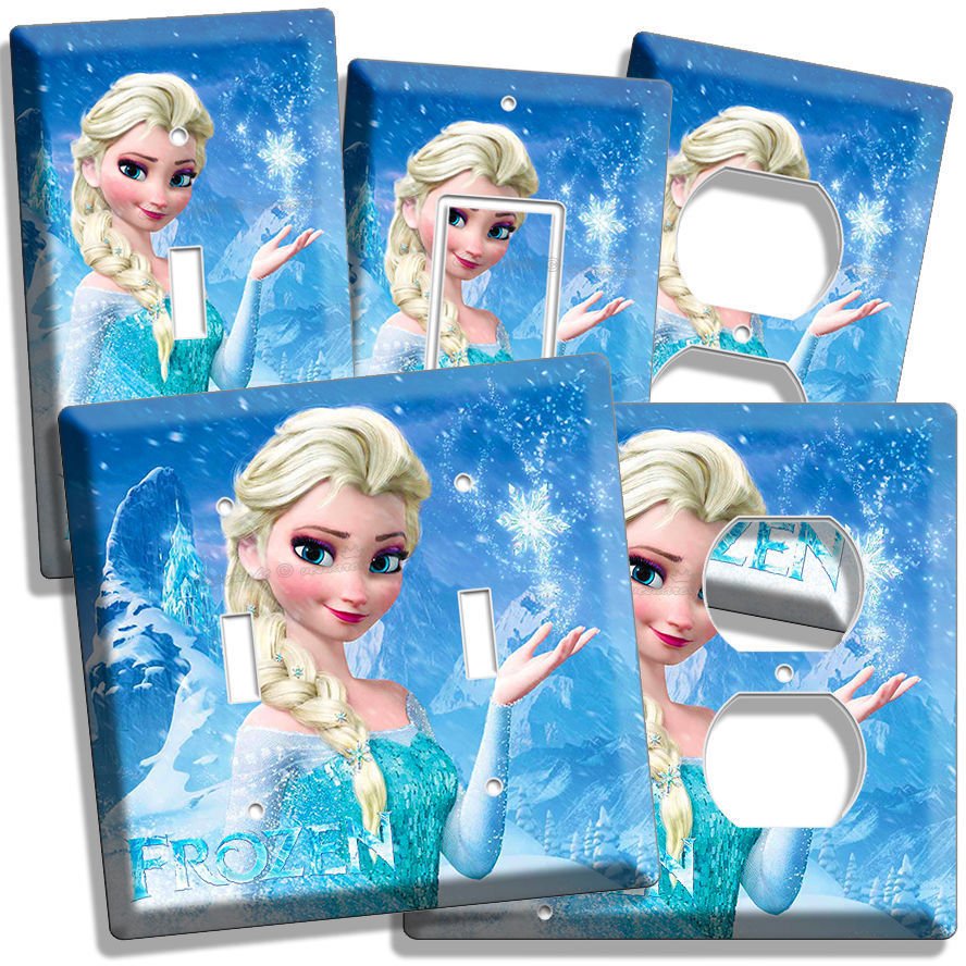 DISNEY FROZEN ELSA LIGHT SWITCH OUTLET PLATES LIVING ROOM GIRLS BEDROOM ...