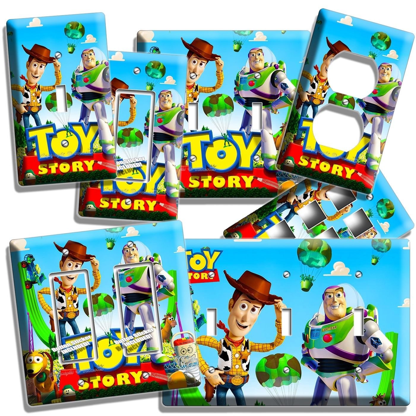 TOY STORY WOODY BUZZ LIGHTYEAR LIGHT SWITCH WALL PLATE OUTLET KIDS ...