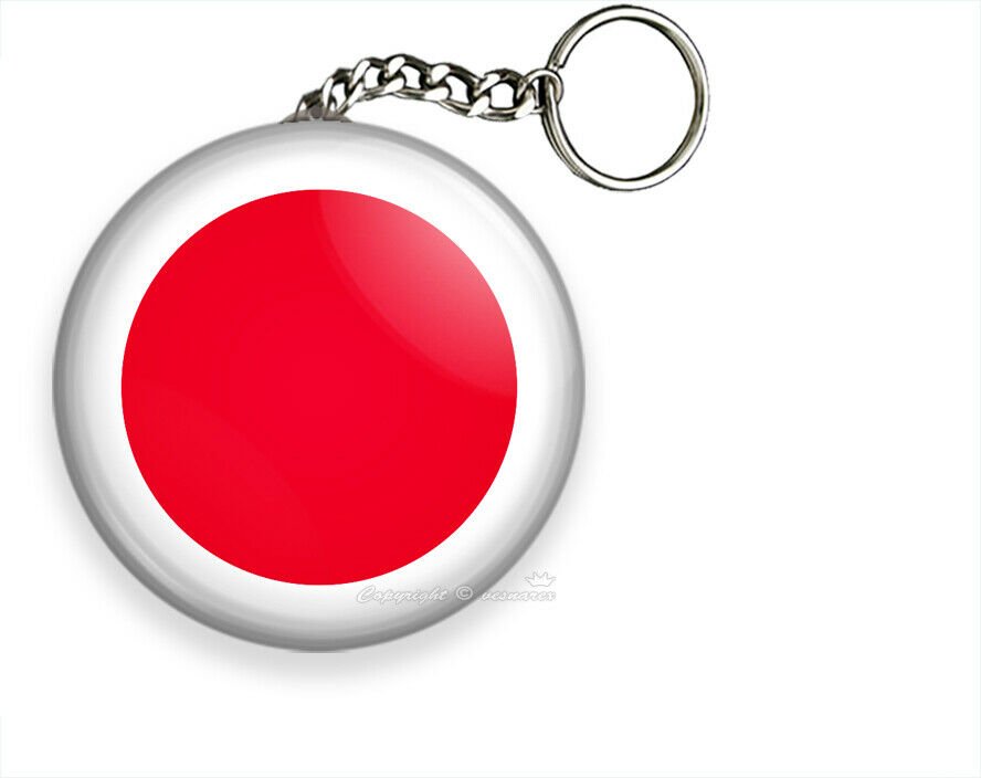 JAPAN FLAG JAPANESE RED RISING SUN SYMBOL KEYCHAIN KEYFOB CHAIN RING ...
