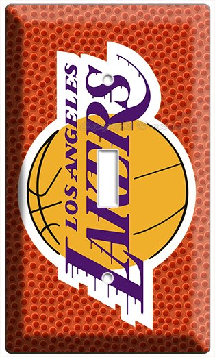LOS ANGELES LAKERS NBA BASKETBALL CHAMPIONS SINGLE LIGHT SWITCH ART ...