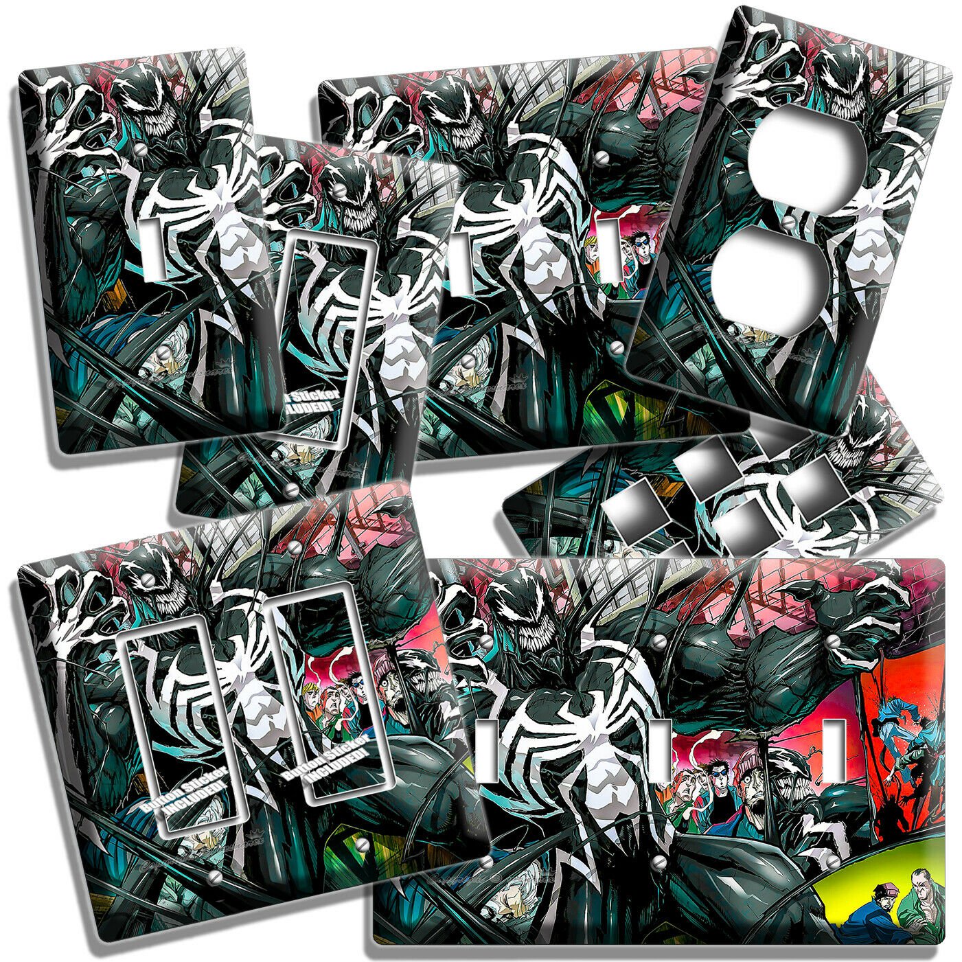 ANGRY VENOM SUPERVILLAIN SPIDERMAN VINTAGE COMICS LIGHT SWITCH OUTLET ...