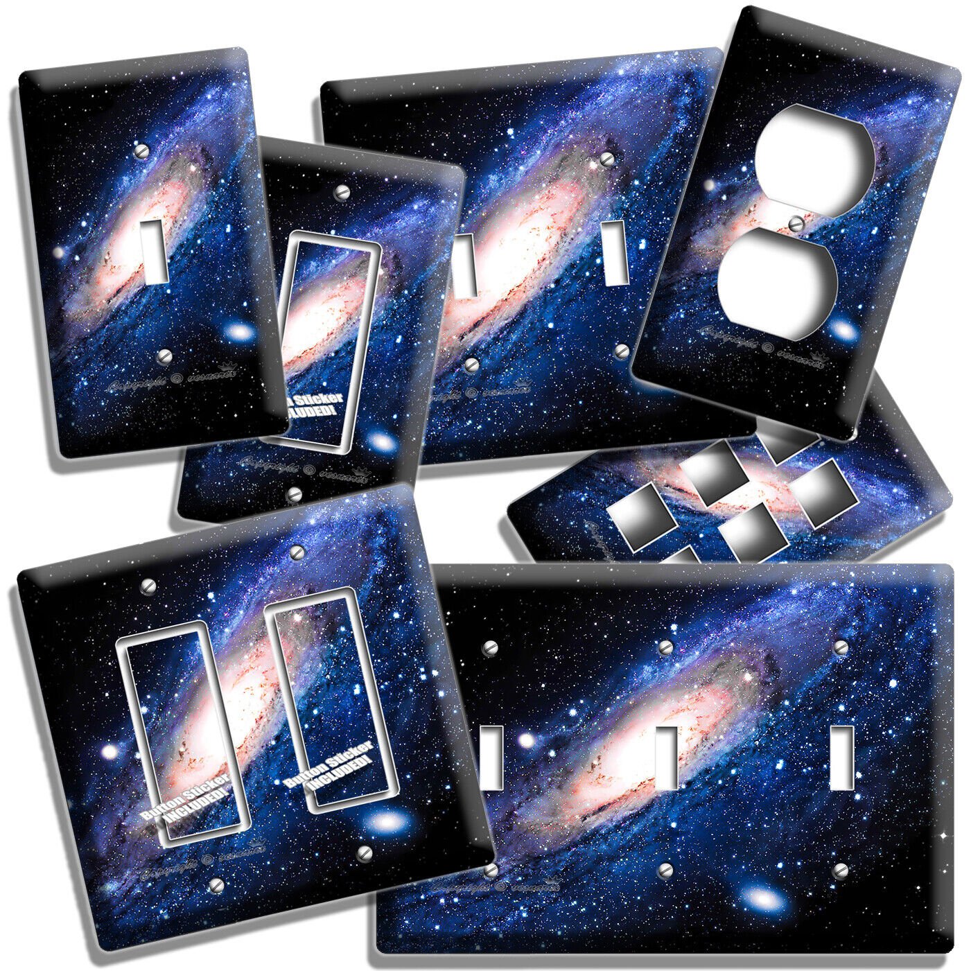 SPACE STARS ANDROMEDA GALAXY LIGHT SWITCH OUTLET WALL PLATES CELESTIAL ...