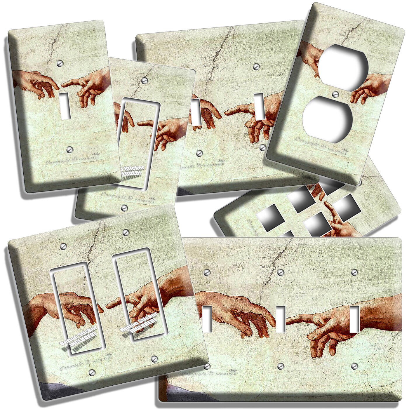 MICHELANGELO CREATION OF ADAM LIGHT SWITCH OUTLET WALL PLATE ART STUDIO ...