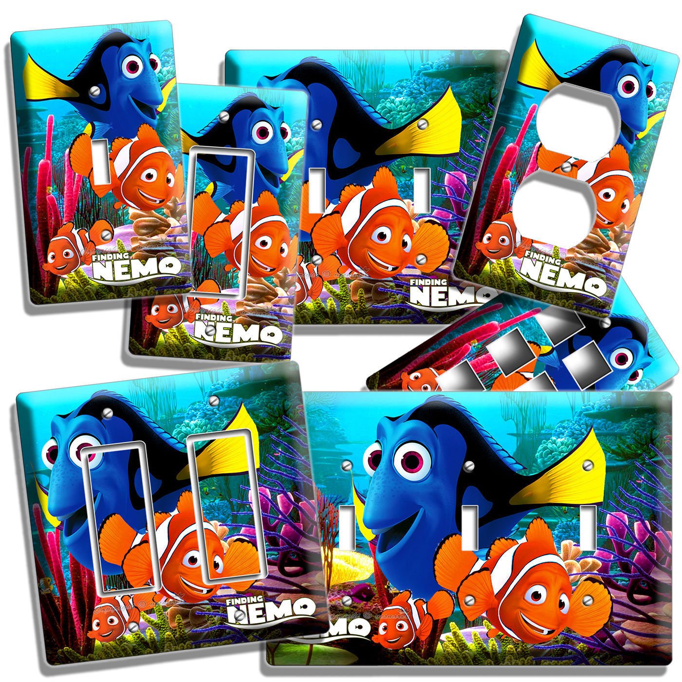 FINDING NEMO DORY MARLIN LIGHT SWITCH WALL PLATE OUTLET KIDS FISH ROOM ...