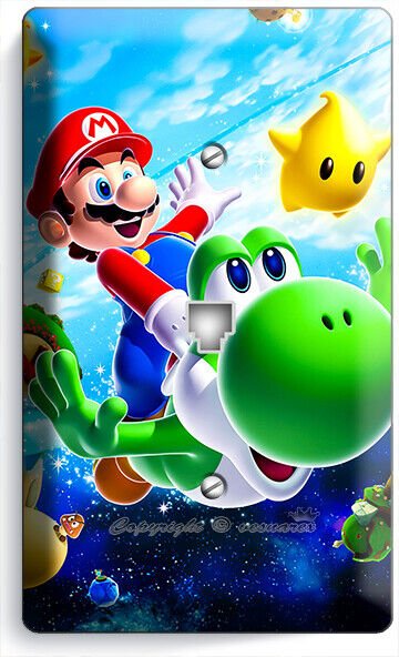 SUPER MARIO FLYING YOSHI GALAXY SPACE PHONE TELEPHONE WALL PLATE GAME ...