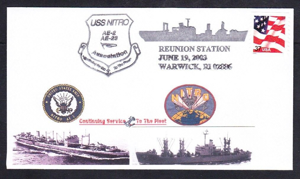 Ammunition Ship USS NITRO AE-2 AE-23 Ship's REUNION Naval Cover