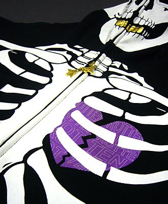 Blk LRG Dead Serious Hoodie - (Mesh Eyes, Glow in the Dark Skeleton ...