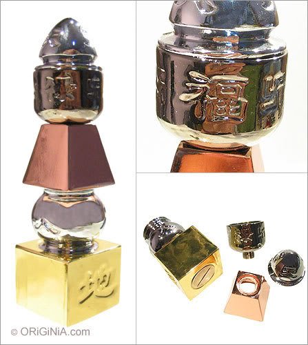 Feng Shui - Five Element Trinity Pagoda 6 Inch Brass