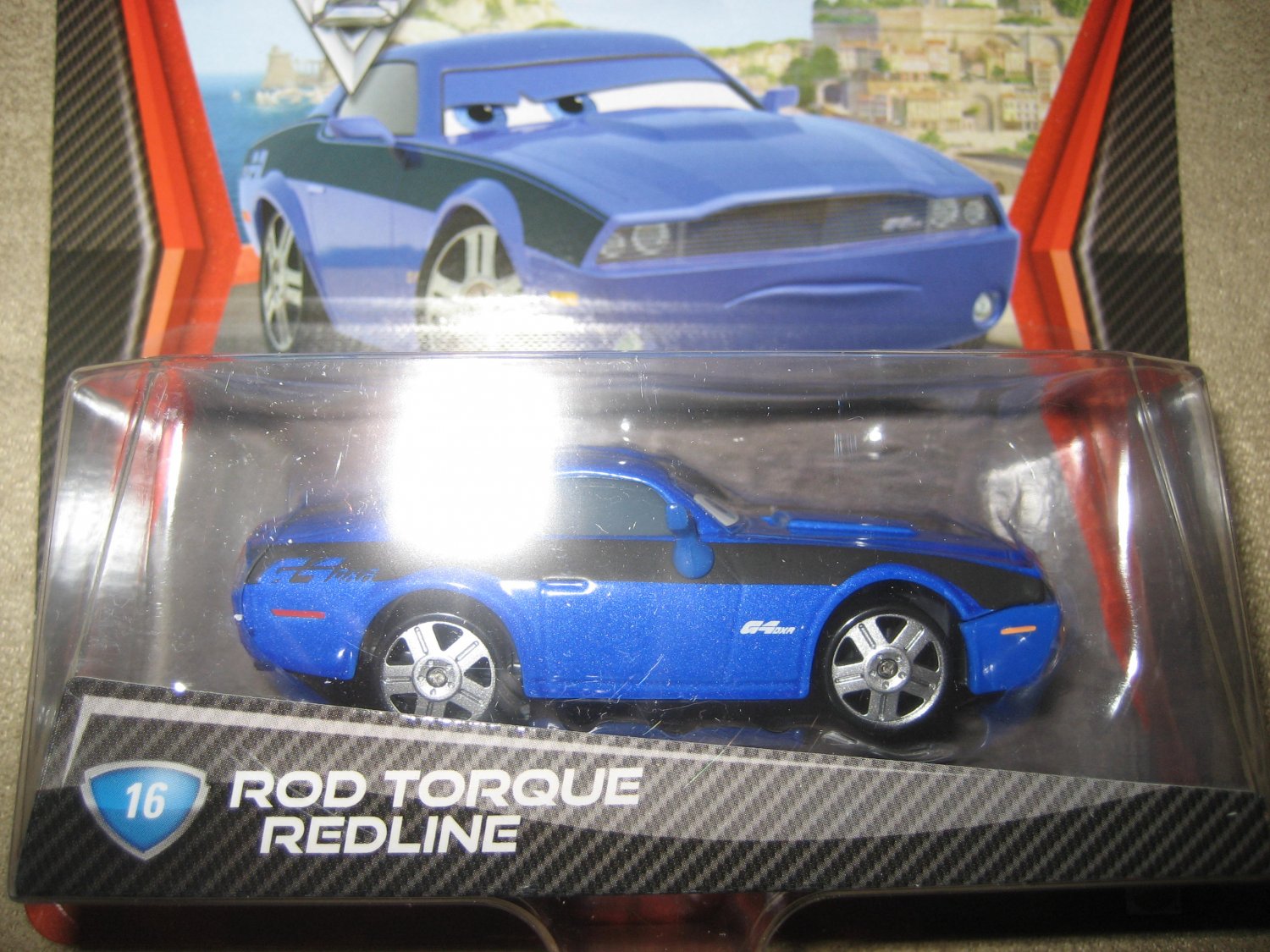 Disney Pixar Cars 2 Rod Torque Redline #16 Diecast Car 1:55 Scale