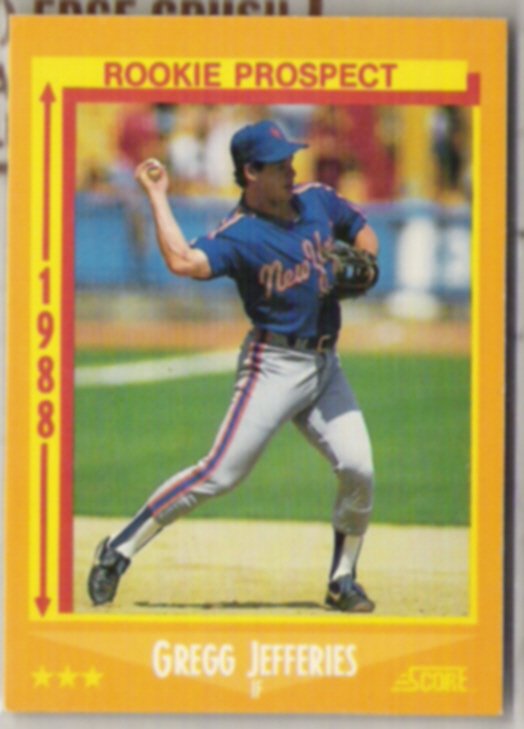 GREGG JEFFERIES 1988 Score Rookie Prospect #645. METS