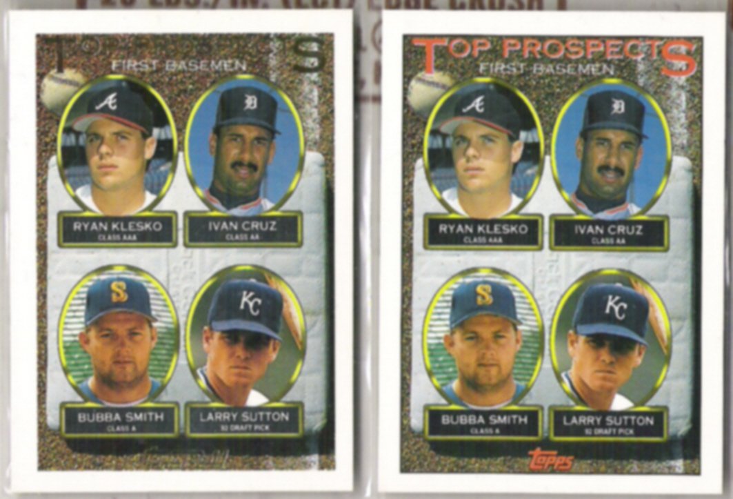 RYAN KLESKO 1993 Topps Prospects GOLD Insert w/ sister. BRAVES
