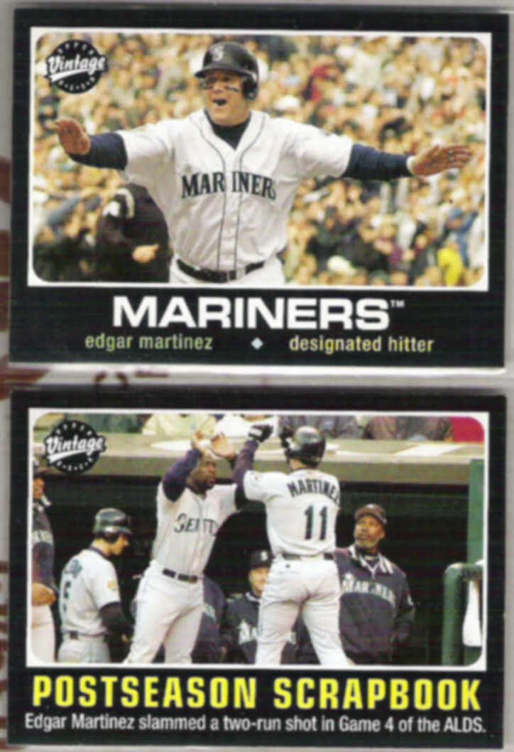 EDGAR MARTINEZ (2) diff. 2002 Upper Deck Vintage. MARINERS