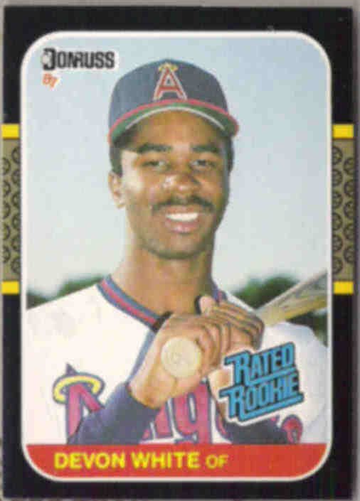 DEVON WHITE 1987 Donruss Rated Rookie #38. ANGELS