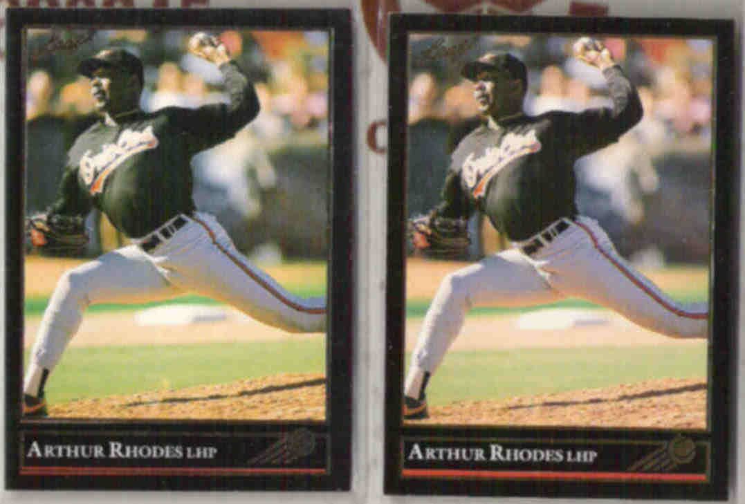 ARTHUR RHODES (2) 1992 Leaf Black GOLD Inserts. ORIOLES