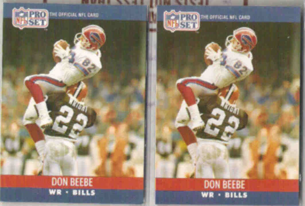 DON BEEBE (2) 1990 Pro Set #435. BILLS