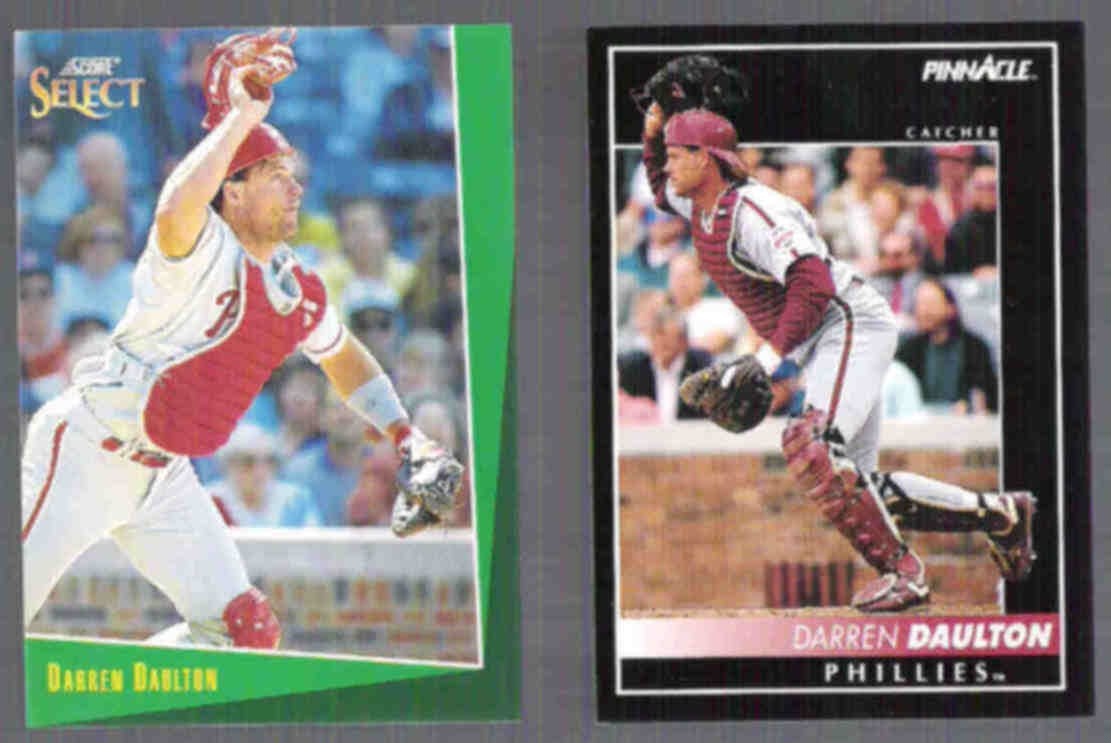 DARREN DAULTON 1993 Select #13 + 1992 Pinnacle #241. PHILLIES