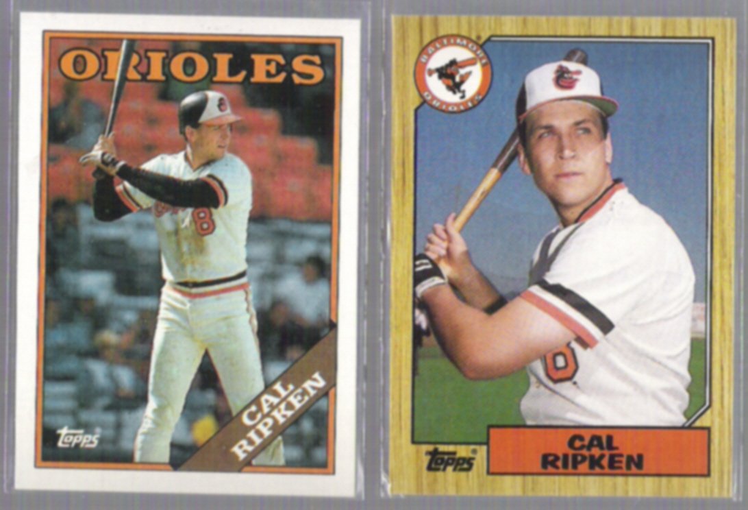 CAL RIPKEN 1988 #650 + 1987 Topps #784. ORIOLES
