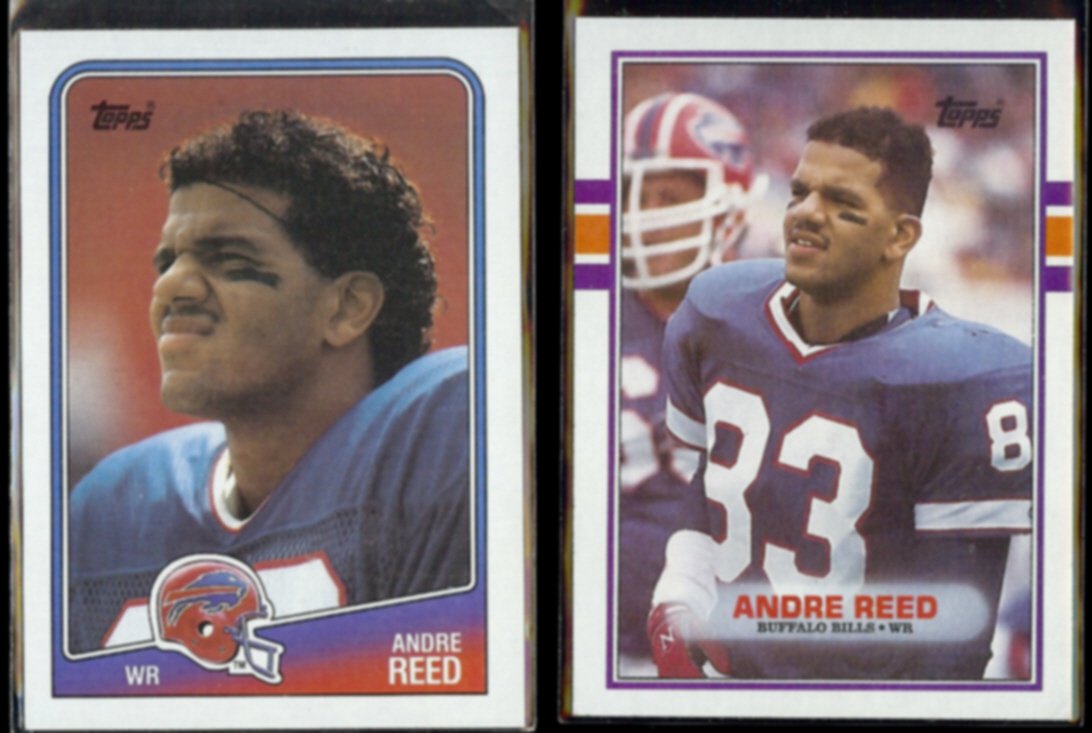 ANDRE REED 1988 Topps #224 + 1989 Topps #52. BILLS