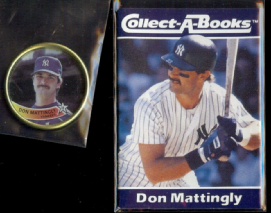 DON MATTINGLY 1989 Topps Coin + 1990 JBC Collect-A-Book. YANKEES