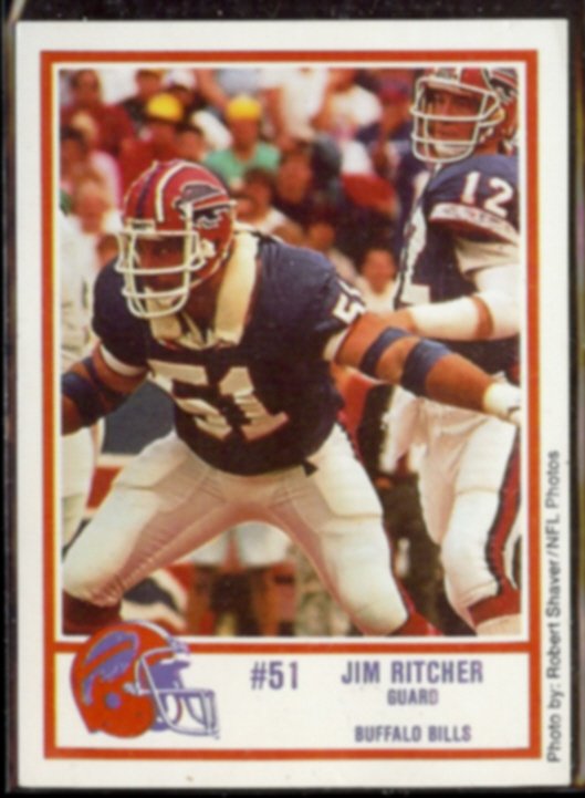 JIM RITCHER 1989 Louis Rich / Erie Co. Sherrif's Dept. w/ Jim Kelly. BILLS