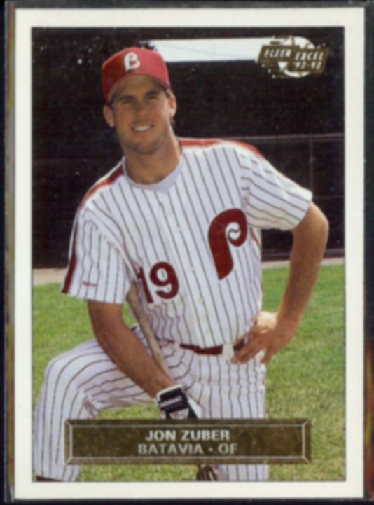 JON ZUBER 1992 Fleer Excel Pre Rookie #89. BATAVIA