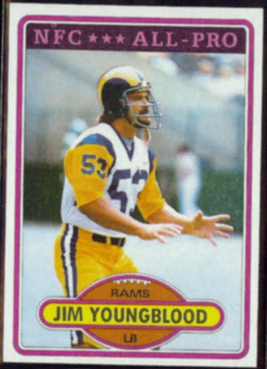 JIM YOUNGBLOOD 1980 Topps #120. RAMS